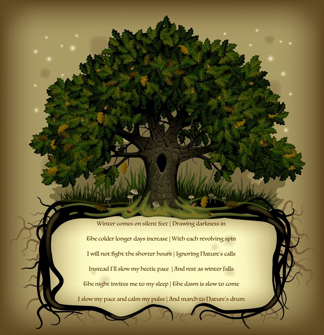 Tree of Life | Wiccan Winter Poem LED String Lights Shadowbox - Etsy