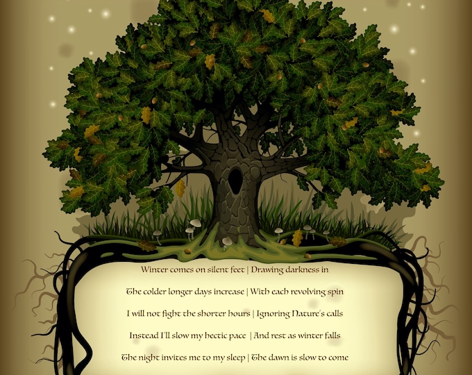 Tree of Life | Wiccan Winter Poem LED String Lights Shadowbox - Etsy