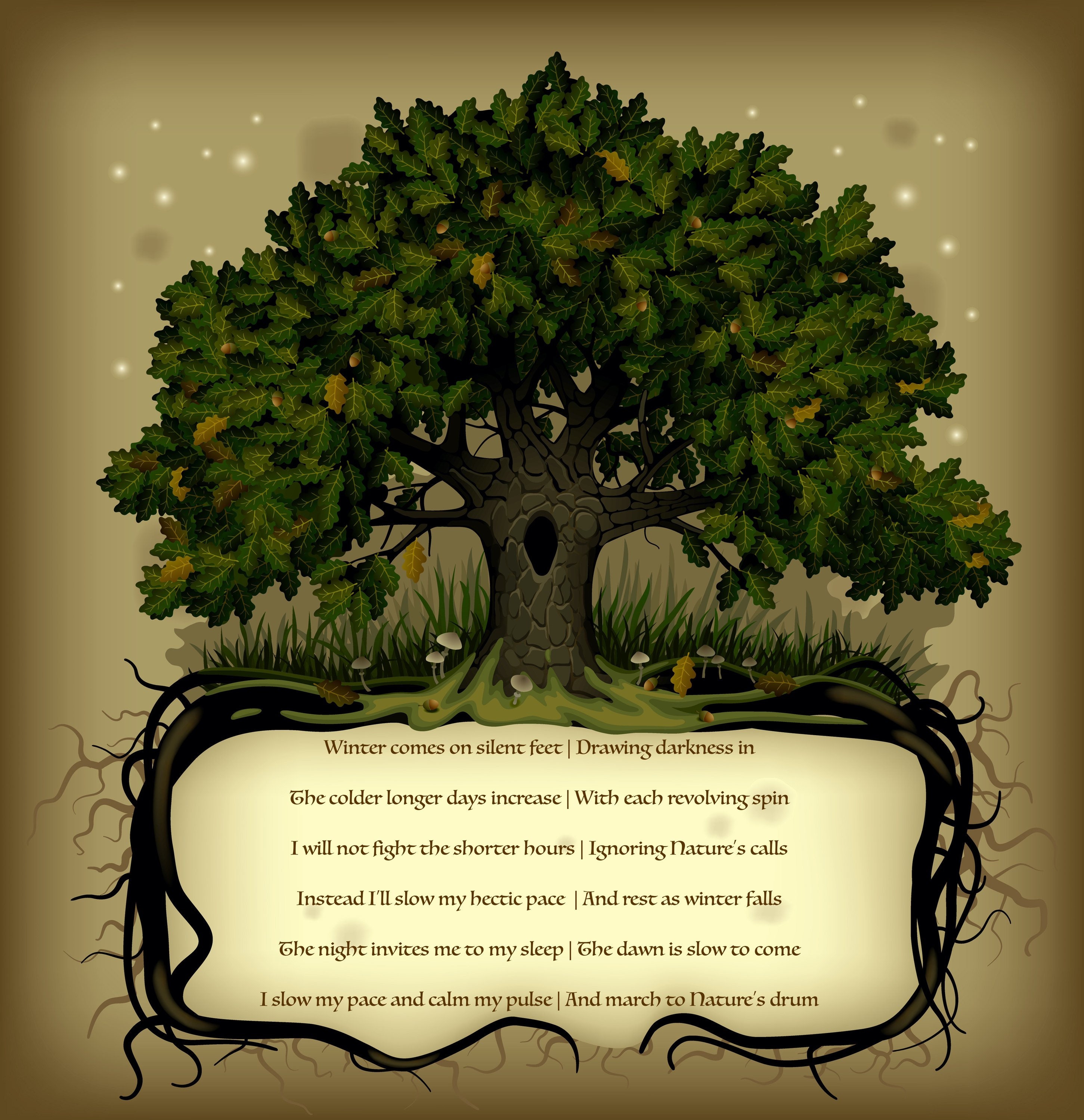 Tree of Life Wiccan Winter Poem LED String Lights Shadowbox - Etsy UK