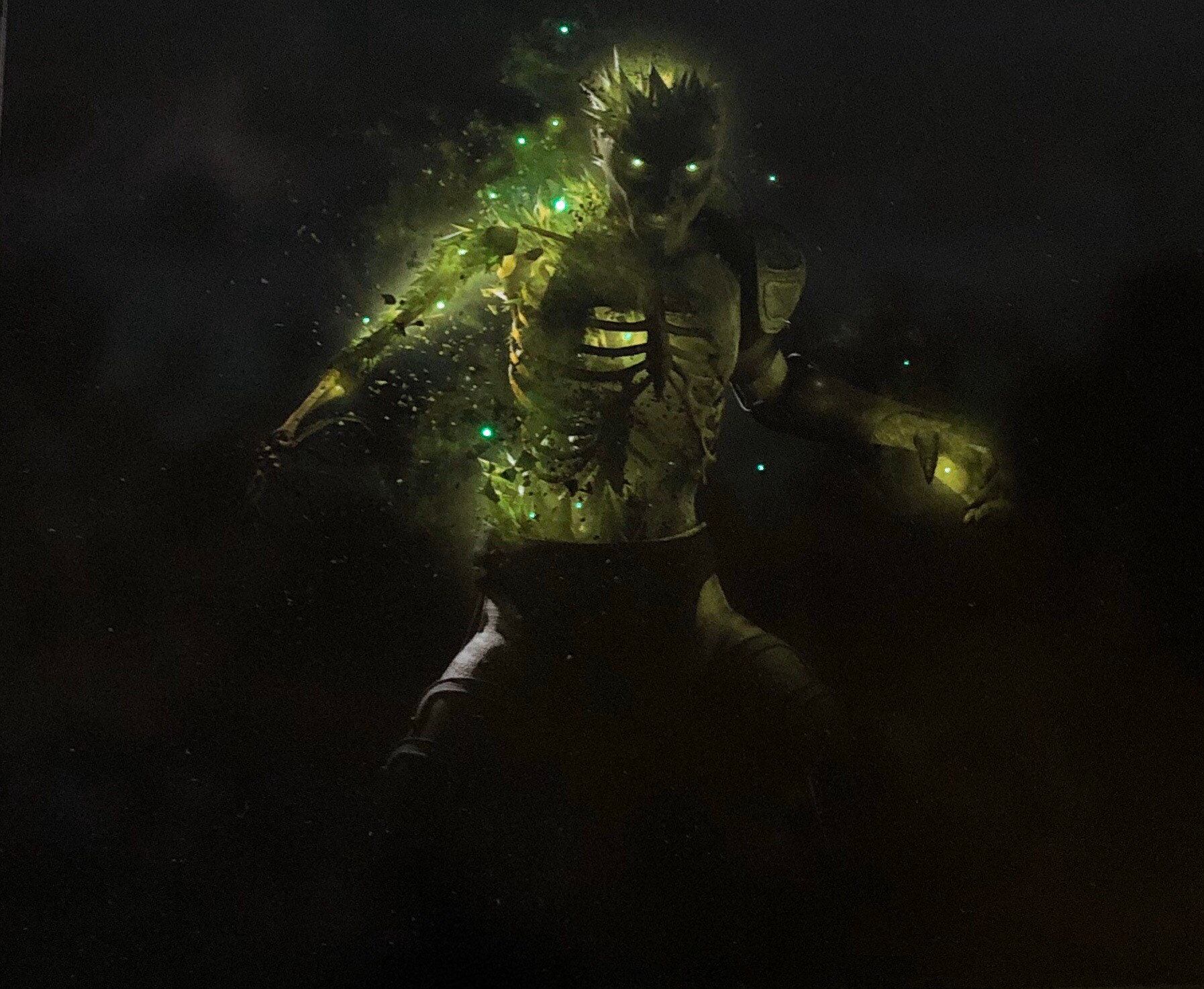 CREEPY Necromancy artwork with LED String Lights | Etsy