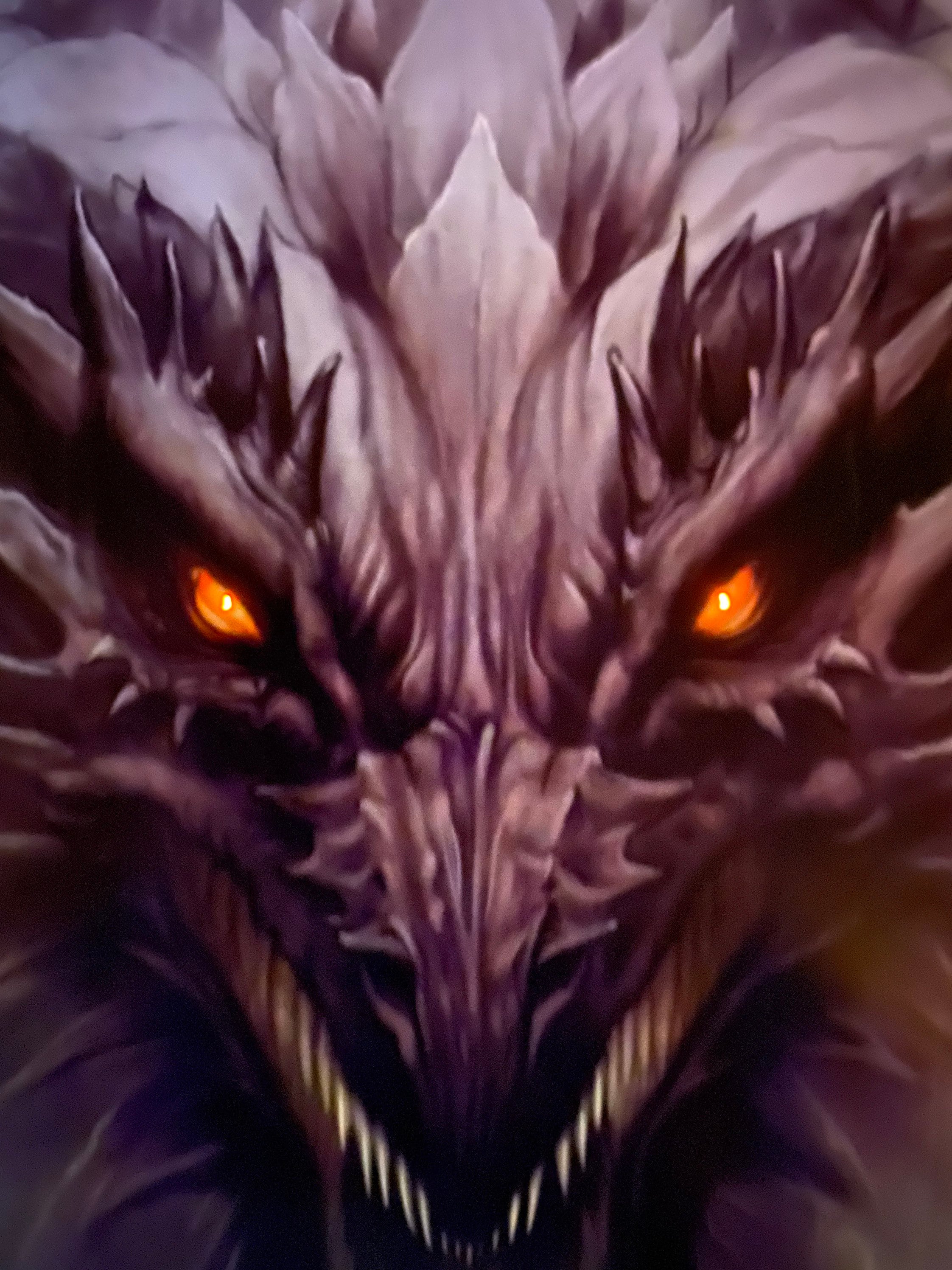 Fierce Dragon With Glowing Eyes With LED String Lights | Etsy