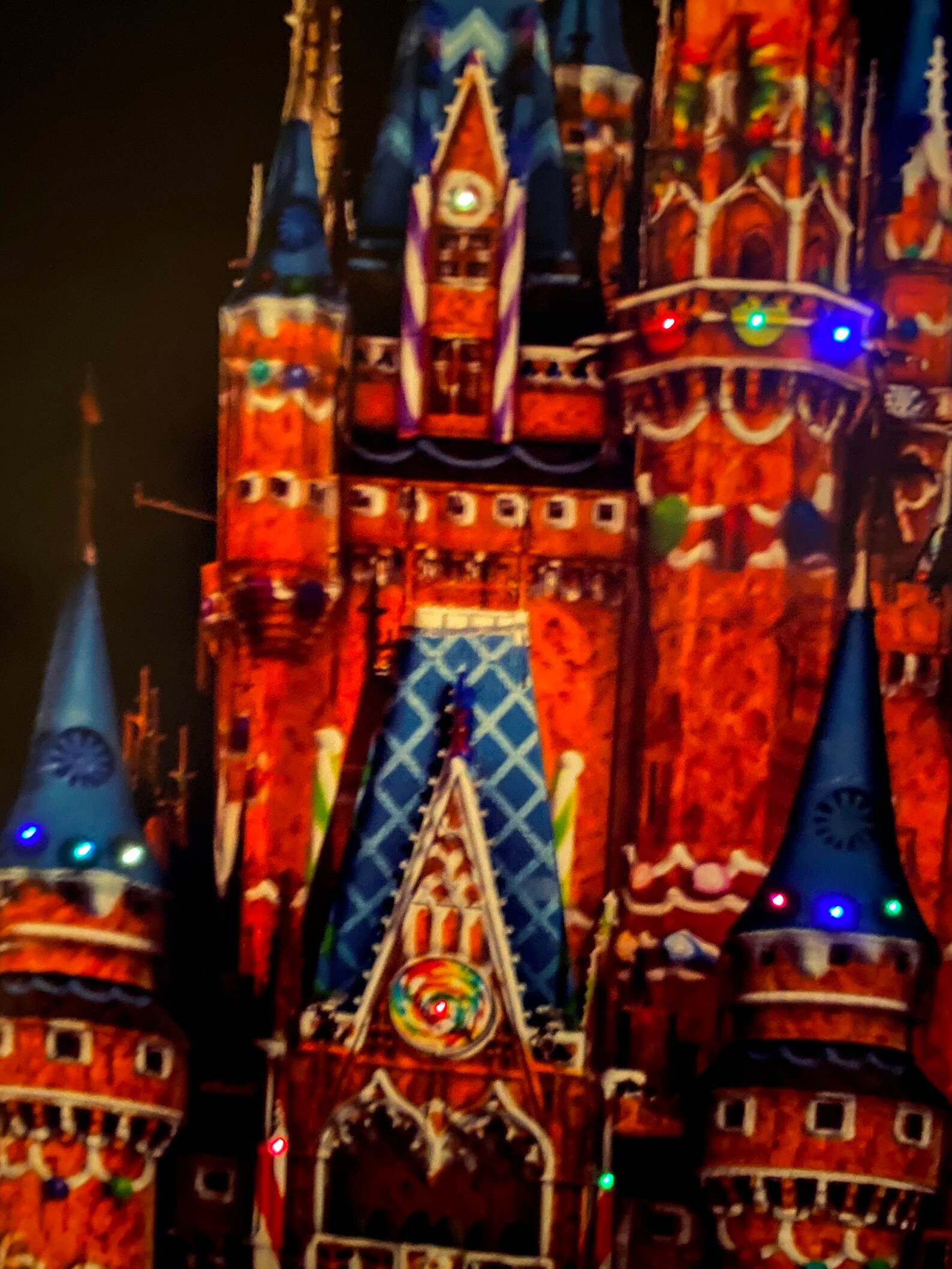Disney’s Cinderella’s Castle Decorated as a Gingerbread House With LED ...