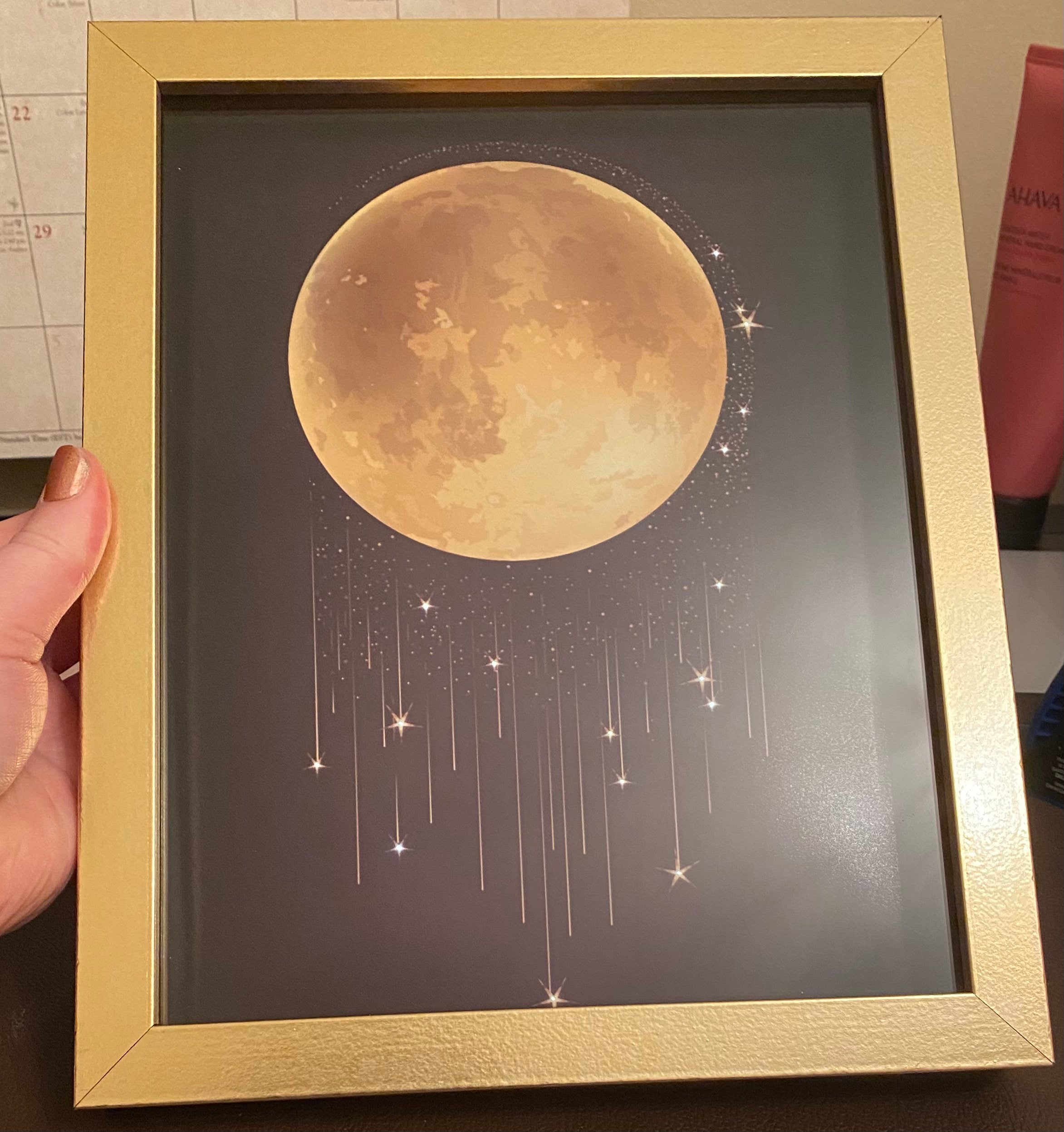 Moon and shooting stars with LED String Lights | Etsy