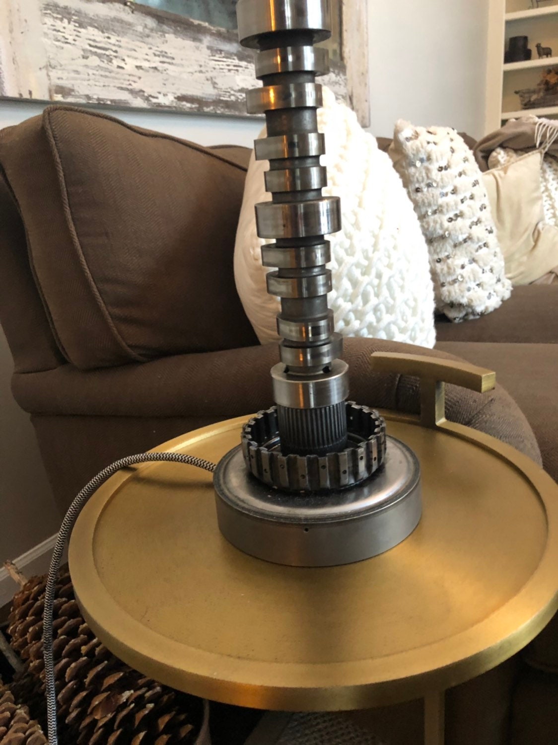 Camshaft Table Lamp Man Cave Light - Etsy