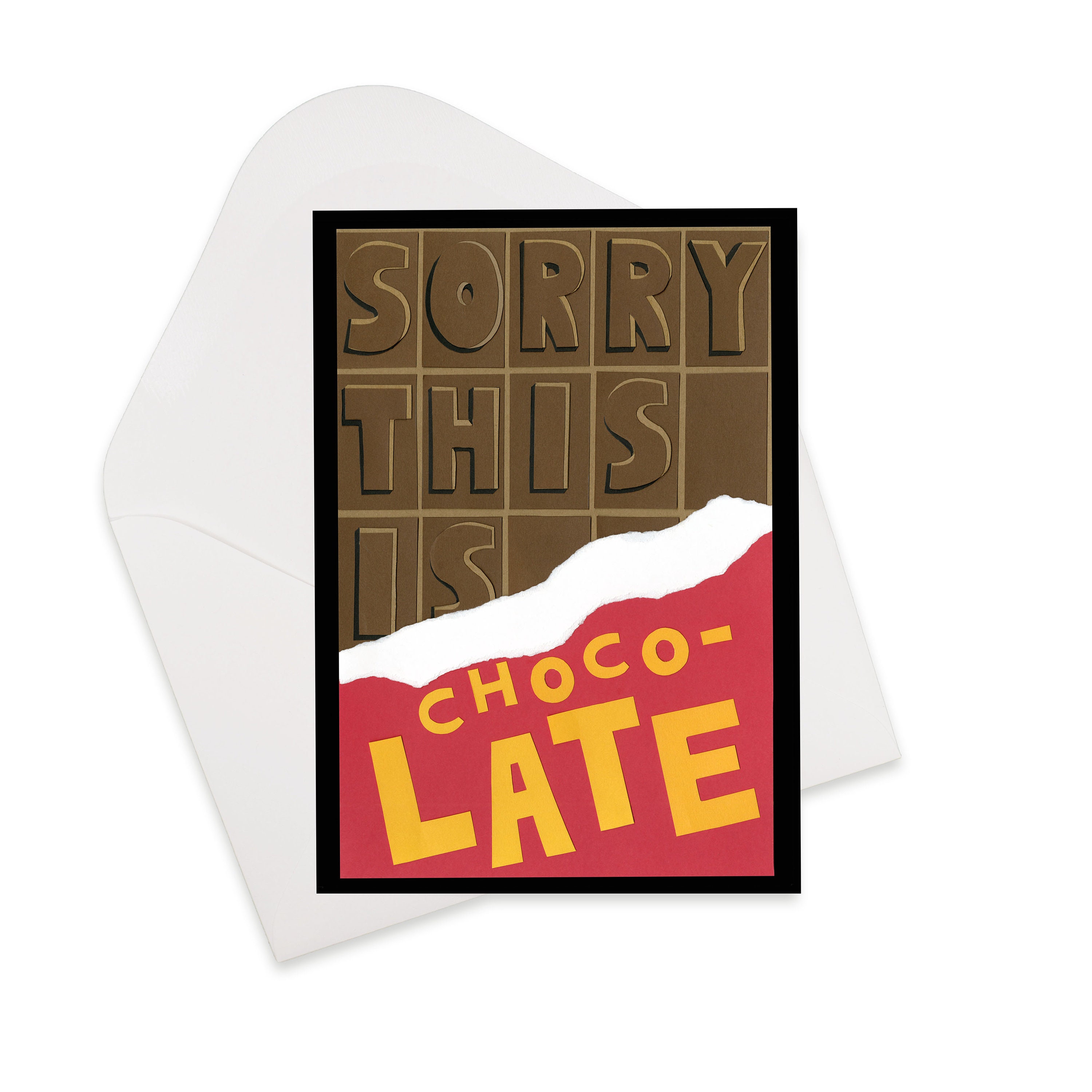 Sorry This Is Choco-LATE tarjeta de felicitación tardía para los ...