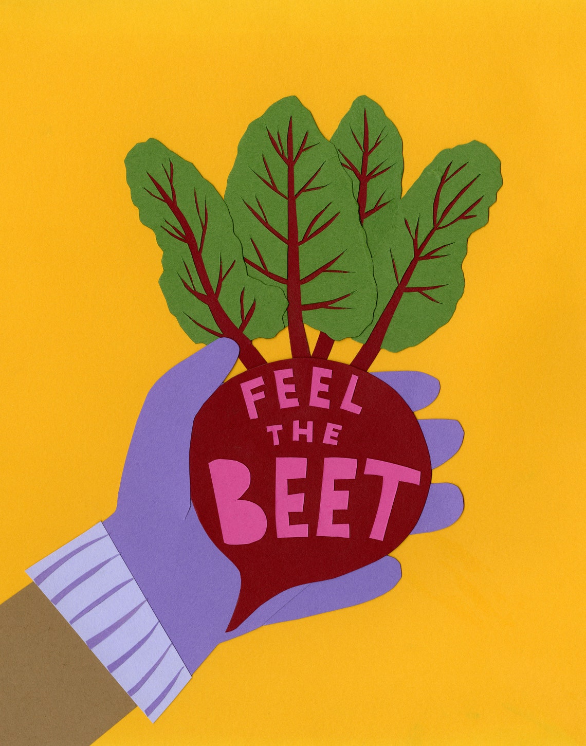 Feel the Beet 11x14 Fine Art Print Fun Punny Vegetable Wall - Etsy