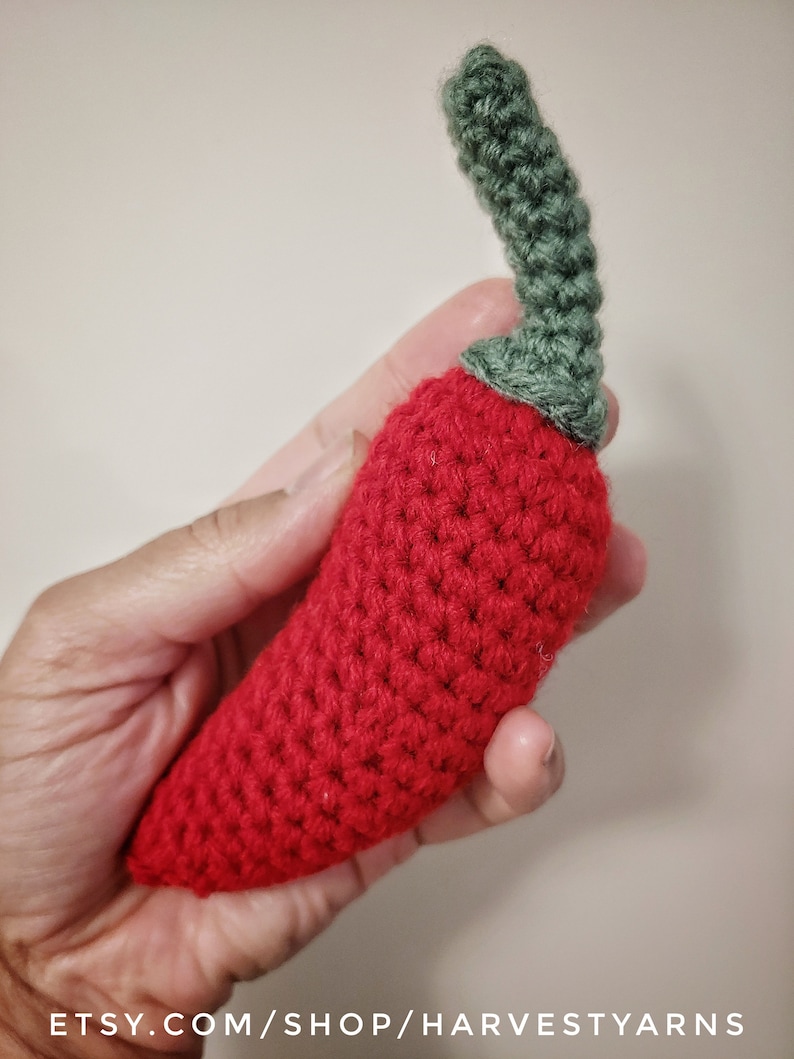 Pepper Crochet Pattern, Chili Amigurumi, Food Crochet Pattern ...