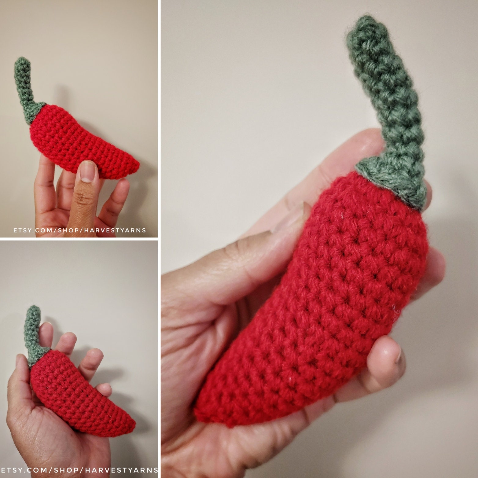 Chili Pepper Crochet Pattern | Amigurumi Digital PDF Food Crochet ...