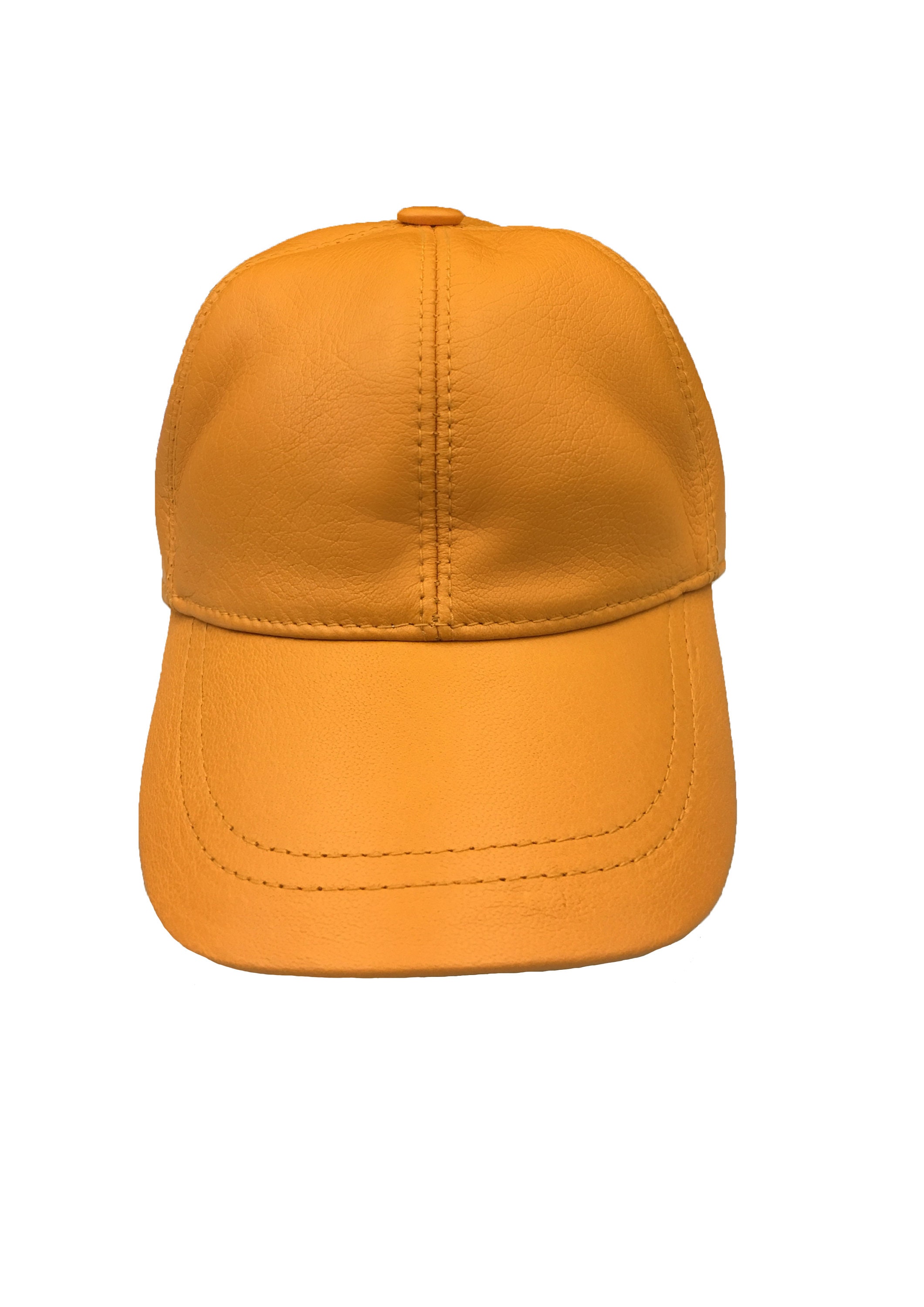 Yellow Leather Cap - Etsy