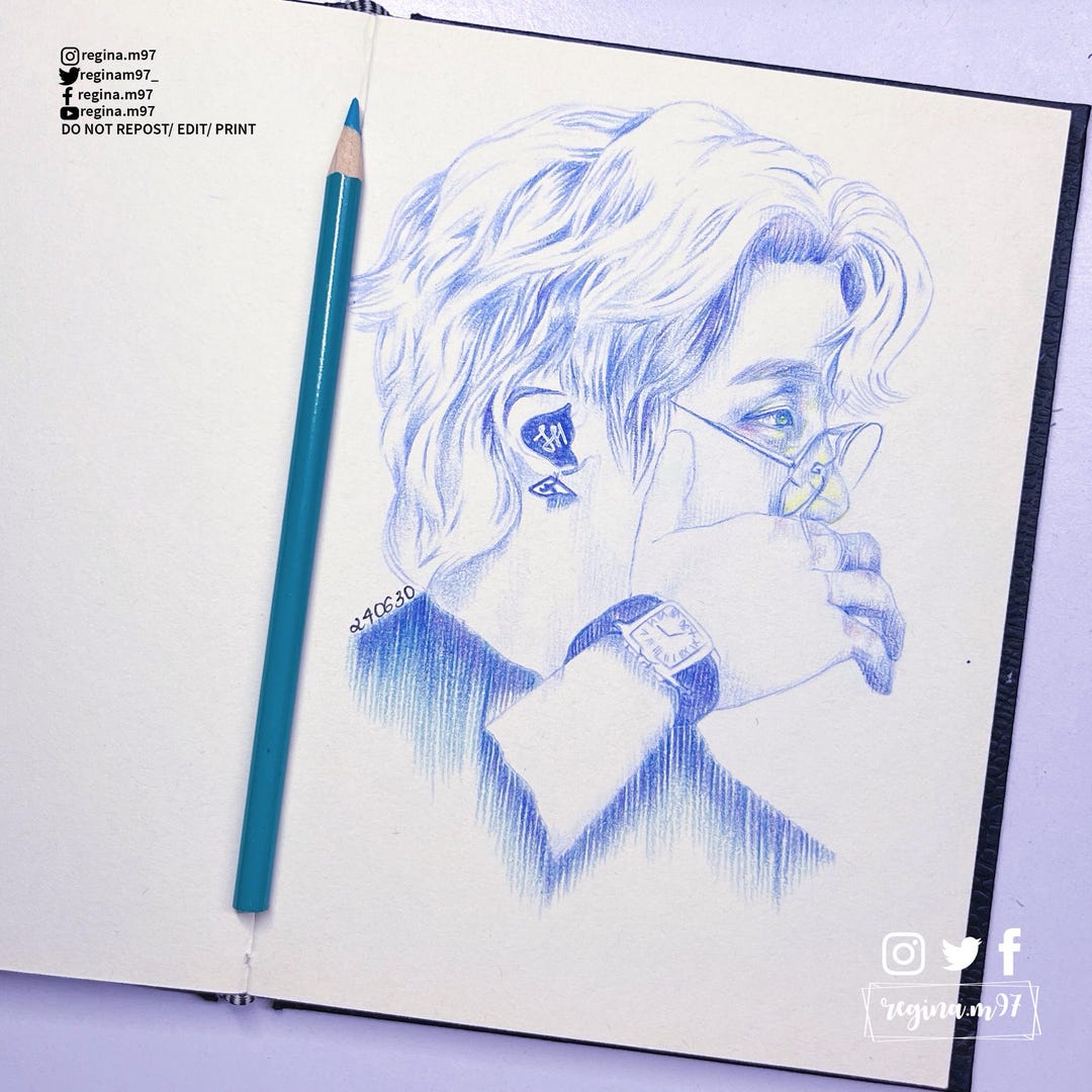 BTS Fanart | BTS Jhope Color Study | Original Painting (colored Pencil ...