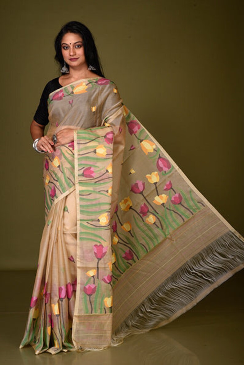 Reshom Jamdani/muslin Jamdani/tantuja Muslin Jamdani/indian Muslin ...