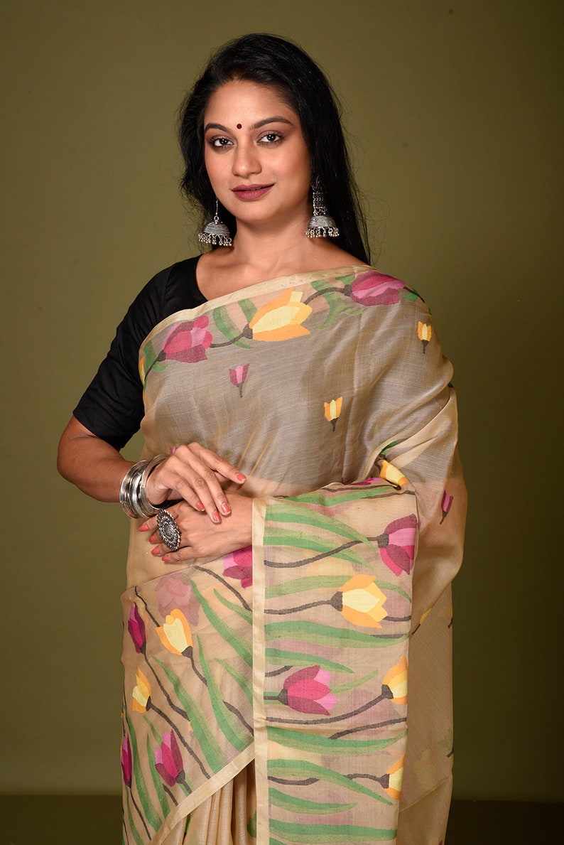 Reshom Jamdani/muslin Jamdani/tantuja Muslin Jamdani/indian Muslin ...