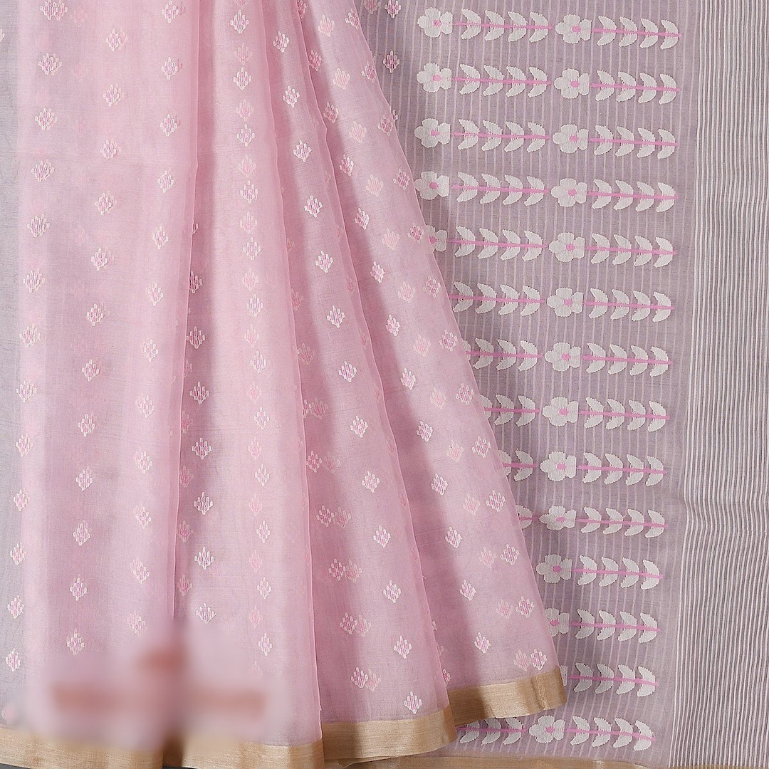 Traditional Silk Muslin Jamdani Saree/muslin Tantuj/reshom Jamdani With ...