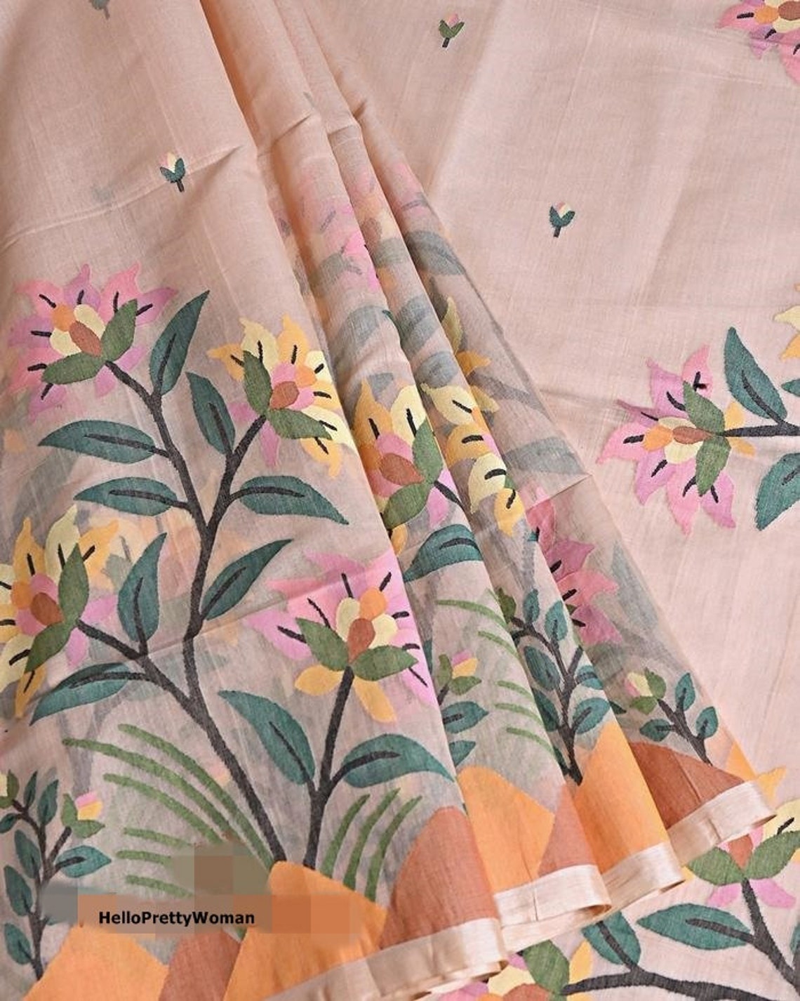 Reshom Jamdani/muslin Jamdani/tantuja Muslin Jamdani/indian Muslin ...