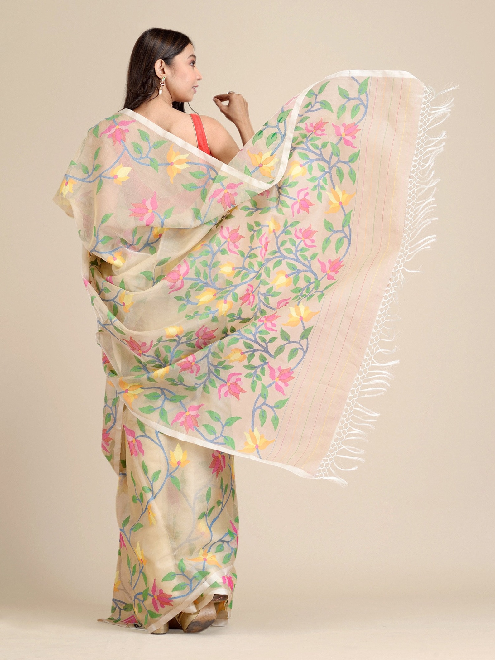 Reshom Jamdani/muslin Jamdani/tantuja Muslin Jamdani/indian Muslin ...