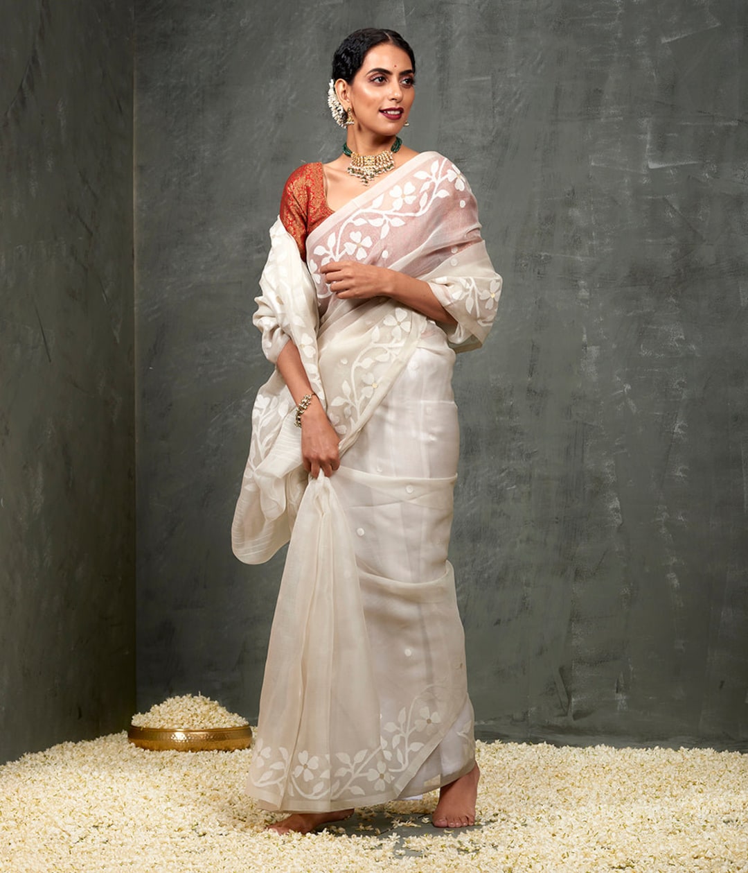 Reshom Jamdani/muslin Jamdani/tantuja Muslin Jamdani/indian Muslin ...