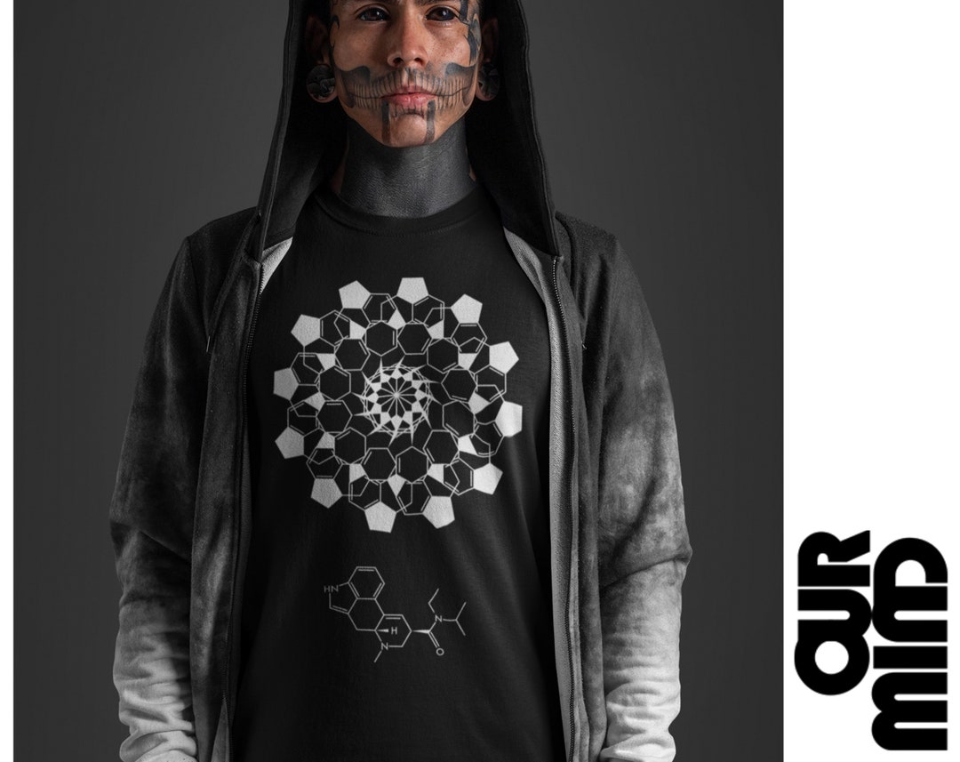 LSD MOLECULE T Shirt Unisex Men Women Minimal Mandala Geometric ...