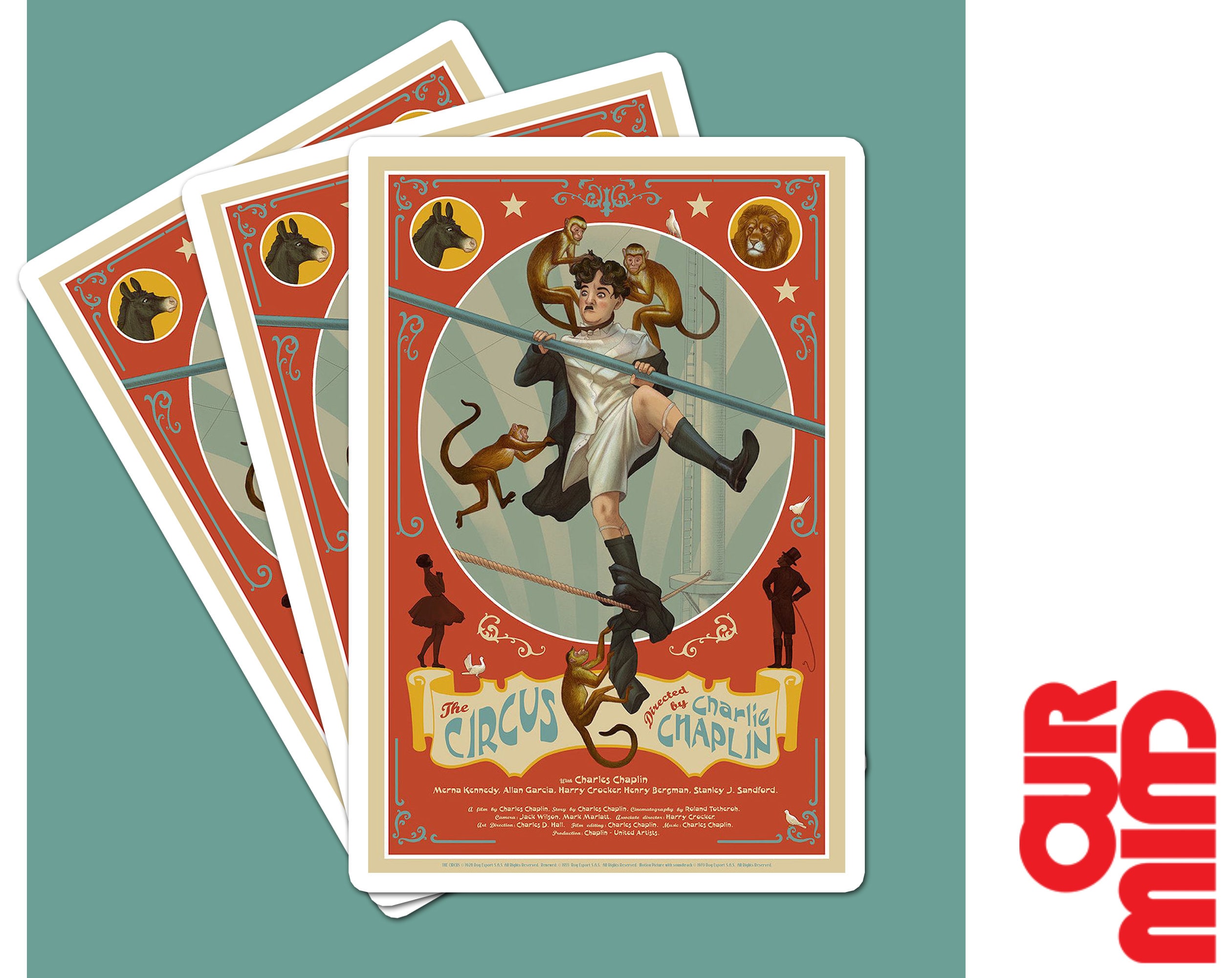 CHARLIE CHAPLIN Sticker FILM the Circus 1928 Movie Poster - Etsy