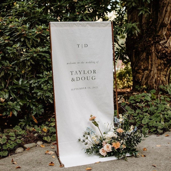 Linen Custom Wedding Sign - Etsy