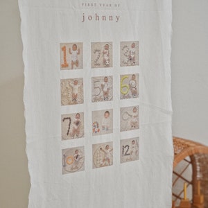 Baby's First Year Photo Banner/ First Birthday Backdrop/ Custom Photo ...