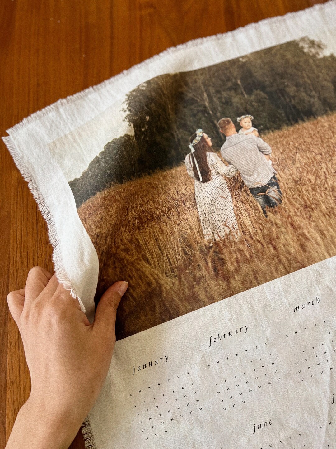 THE HAPPIER Fabric Calendar/ Custom Photo Calendar/ Wall Calendar/ 2023 ...