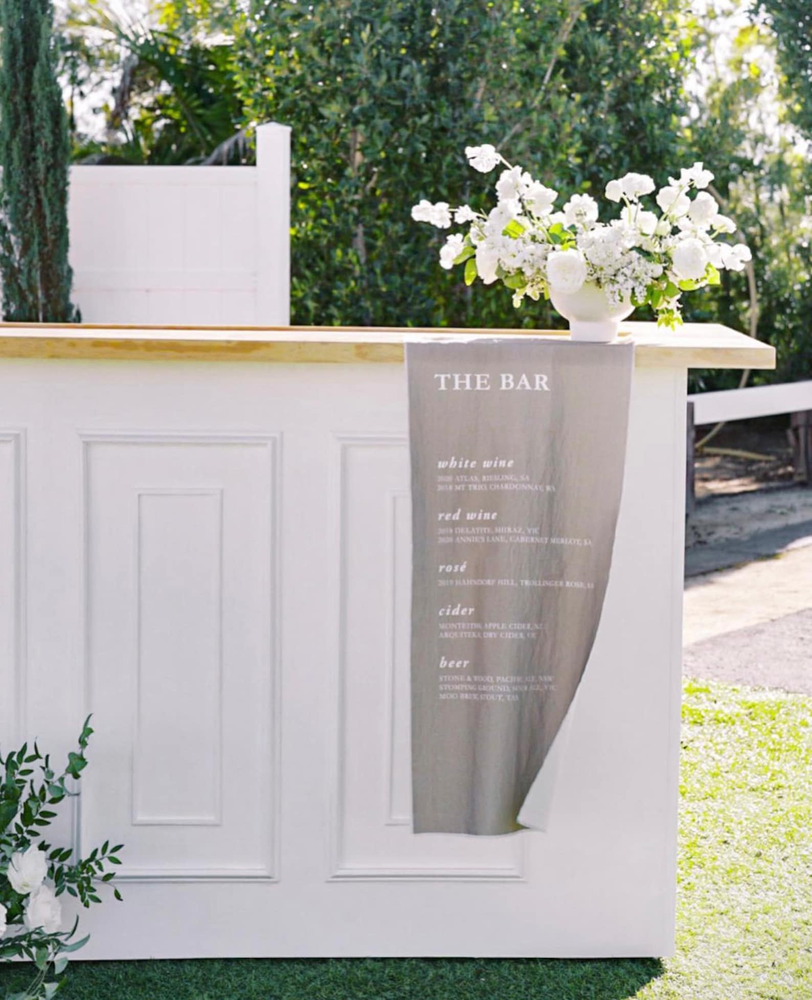 Wedding Bar Menu Sign, Custom Fabric Banner - Etsy