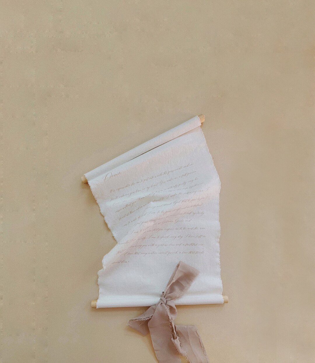 Wedding Vows Fabric Scrolls Set of TWO/ Anniversary Gift / Personalized ...