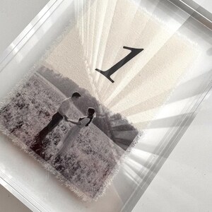 Custom Photo Fabric Table Number/ Wedding Table Number/ Reception Table ...