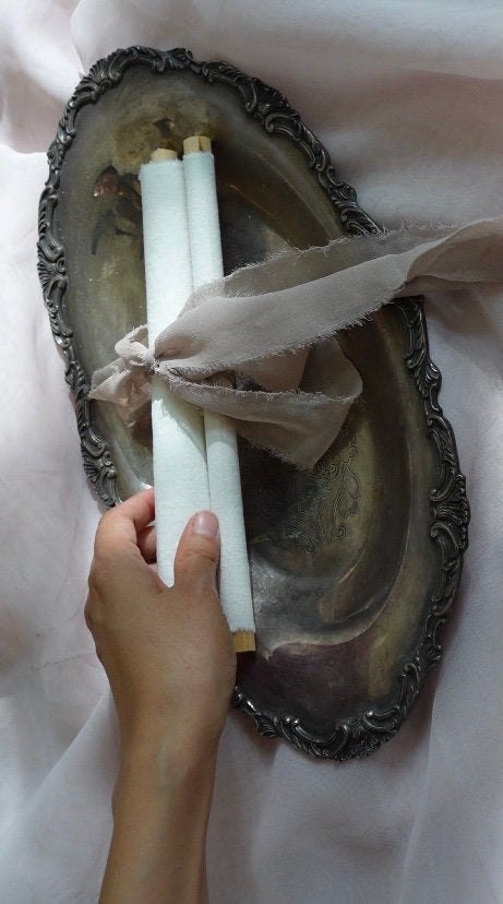 Wedding Vows Fabric Scrolls Set of TWO/ Anniversary Gift / - Etsy