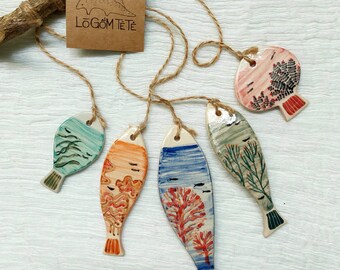 Ceramic Fish Wind Chime - Etsy