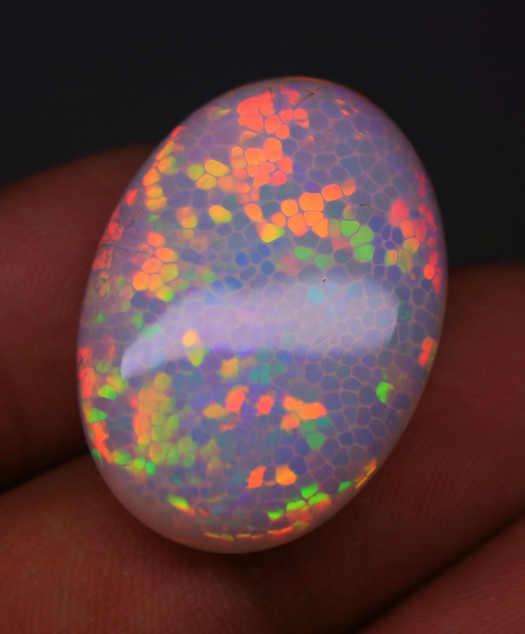 Natural Ethiopian Honeycomb Opal: Rainbow Fire Opal Gemstone - Etsy