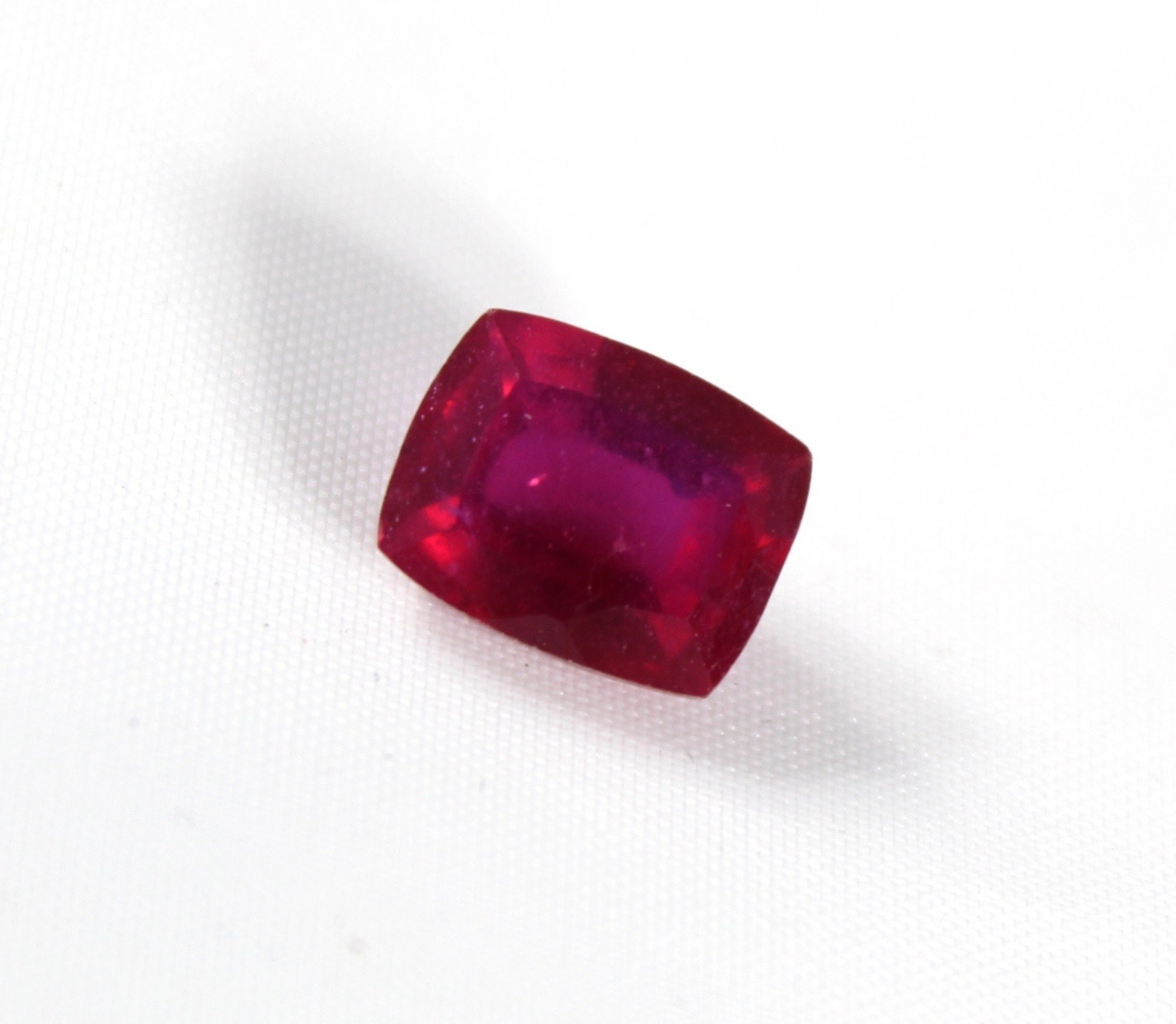 1 Pc 10x8mm Natural Ruby Faceted Rectangle Cut Gemstone | Etsy