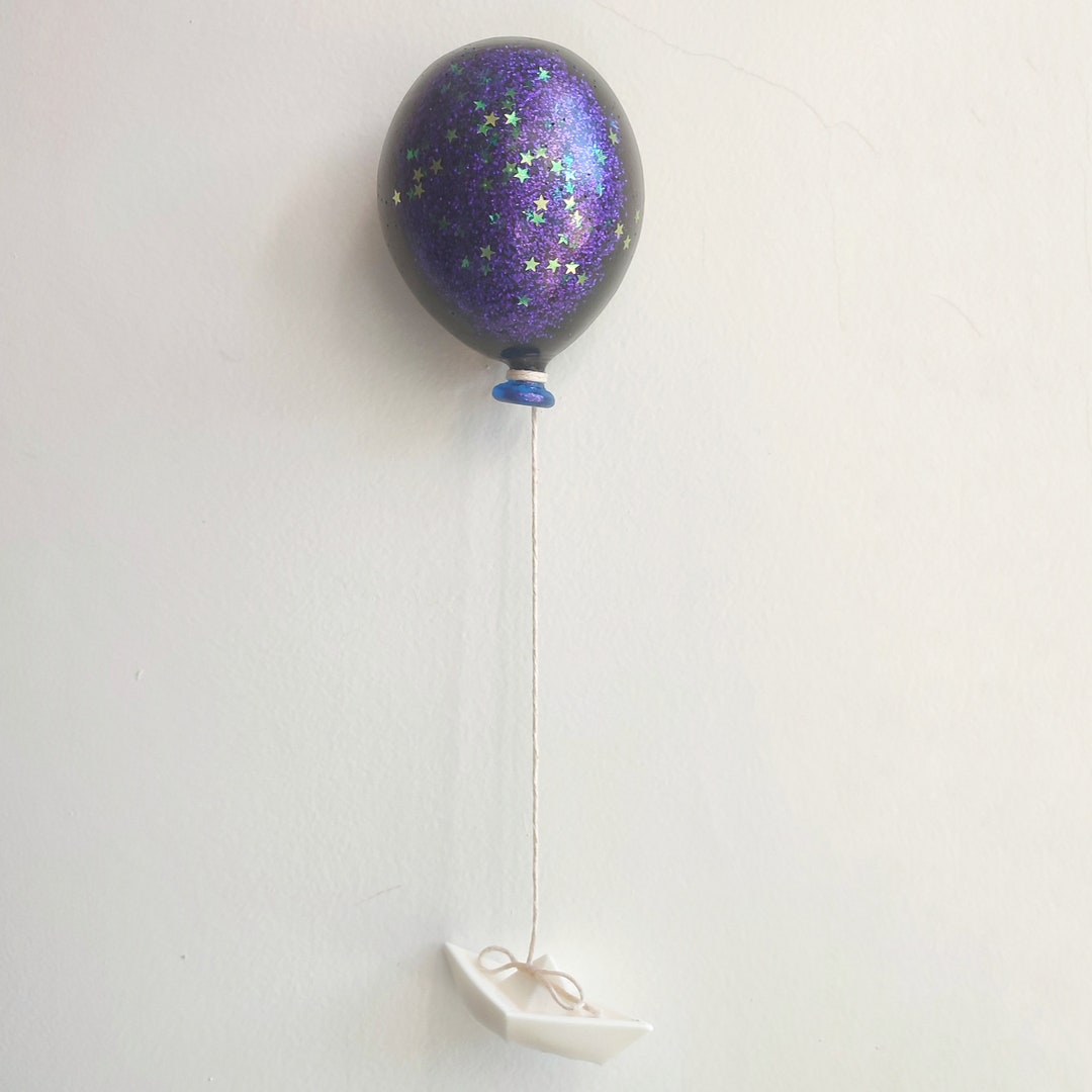Pop Art Wall, Blue Black Pop Resin Balloon Sculpture, Decoration, Home ...