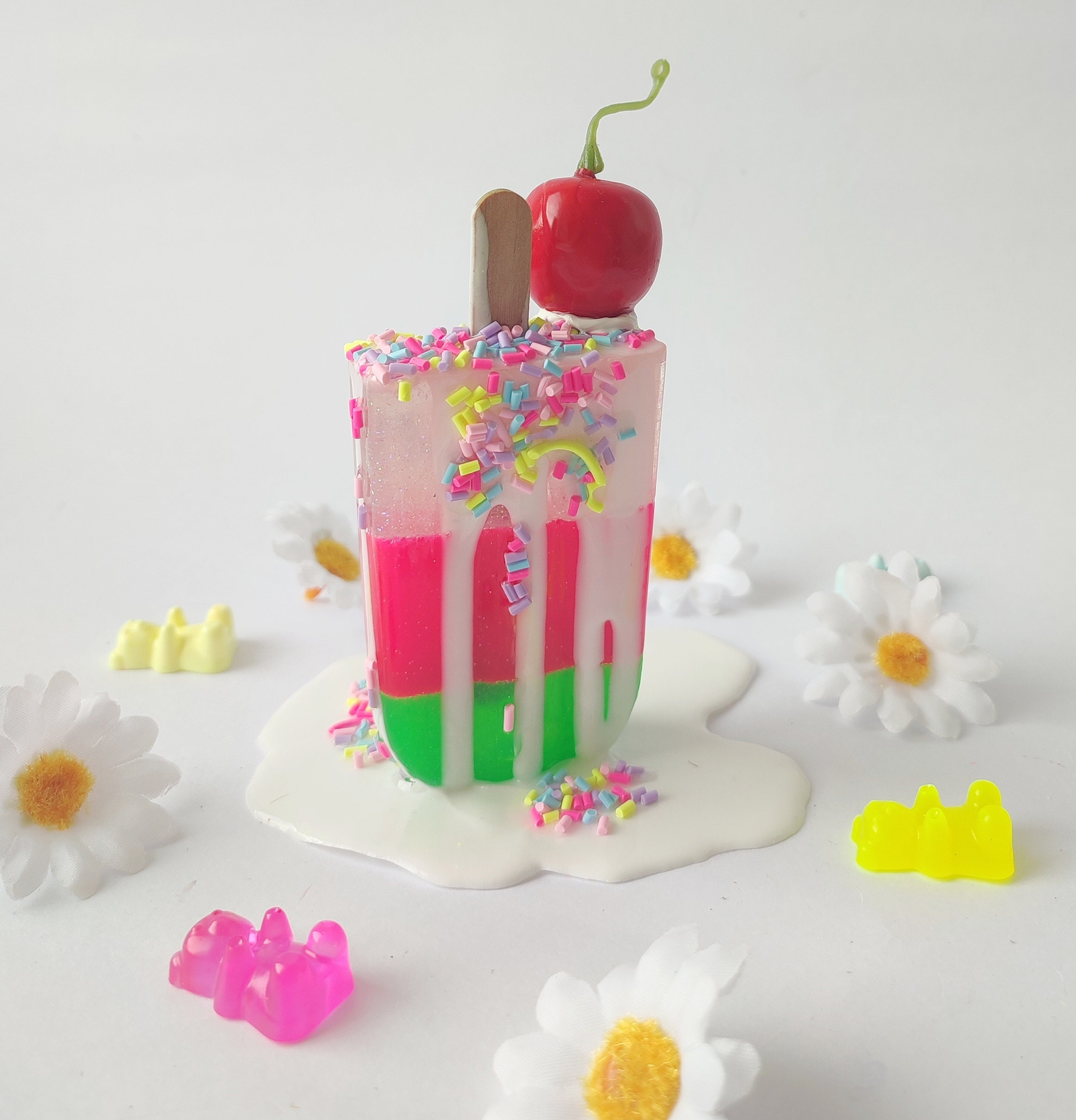 Neon Pop Art Popsicle Sculpture Desk Pop Art Home - Etsy