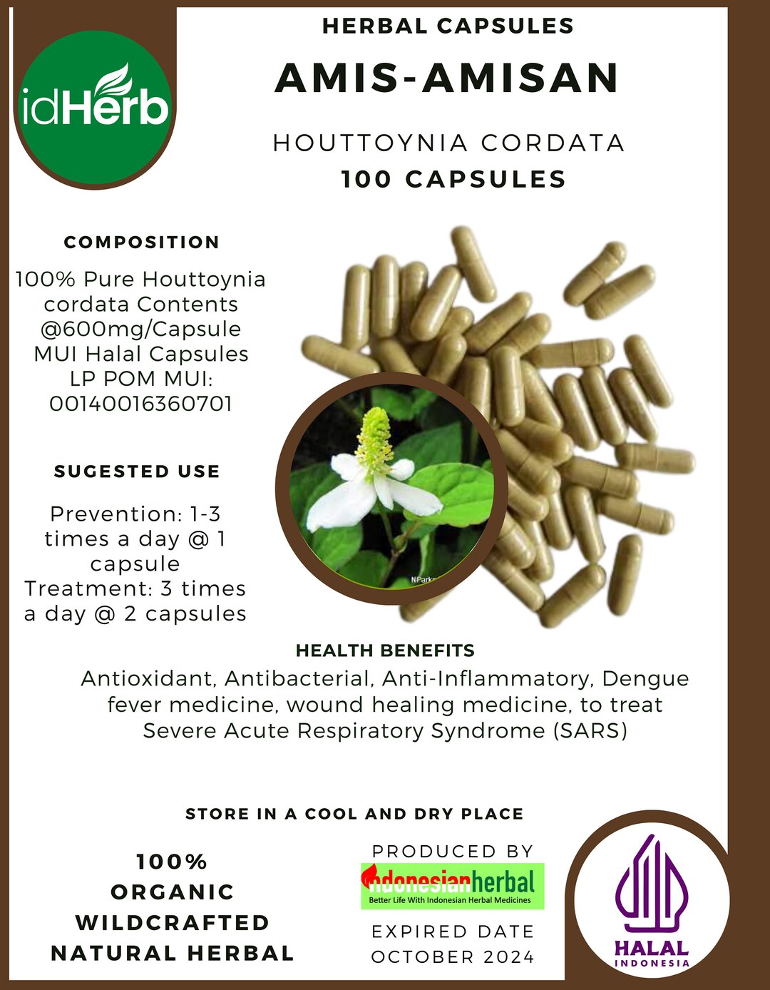 Capsule of Houttoynia Cordata / Amis Amisan/fishwort/chameleon Plant ...