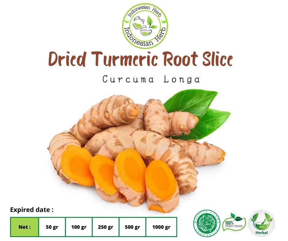 Dried Turmeric Root Dry Slice Curcumin Curcuma Longa Premium Organic ...