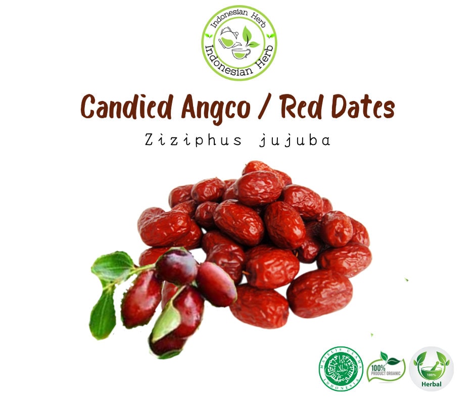 Fresh Dried Candied Angco / Kurma Merah /hong Zao Fruit / Red Dates ...