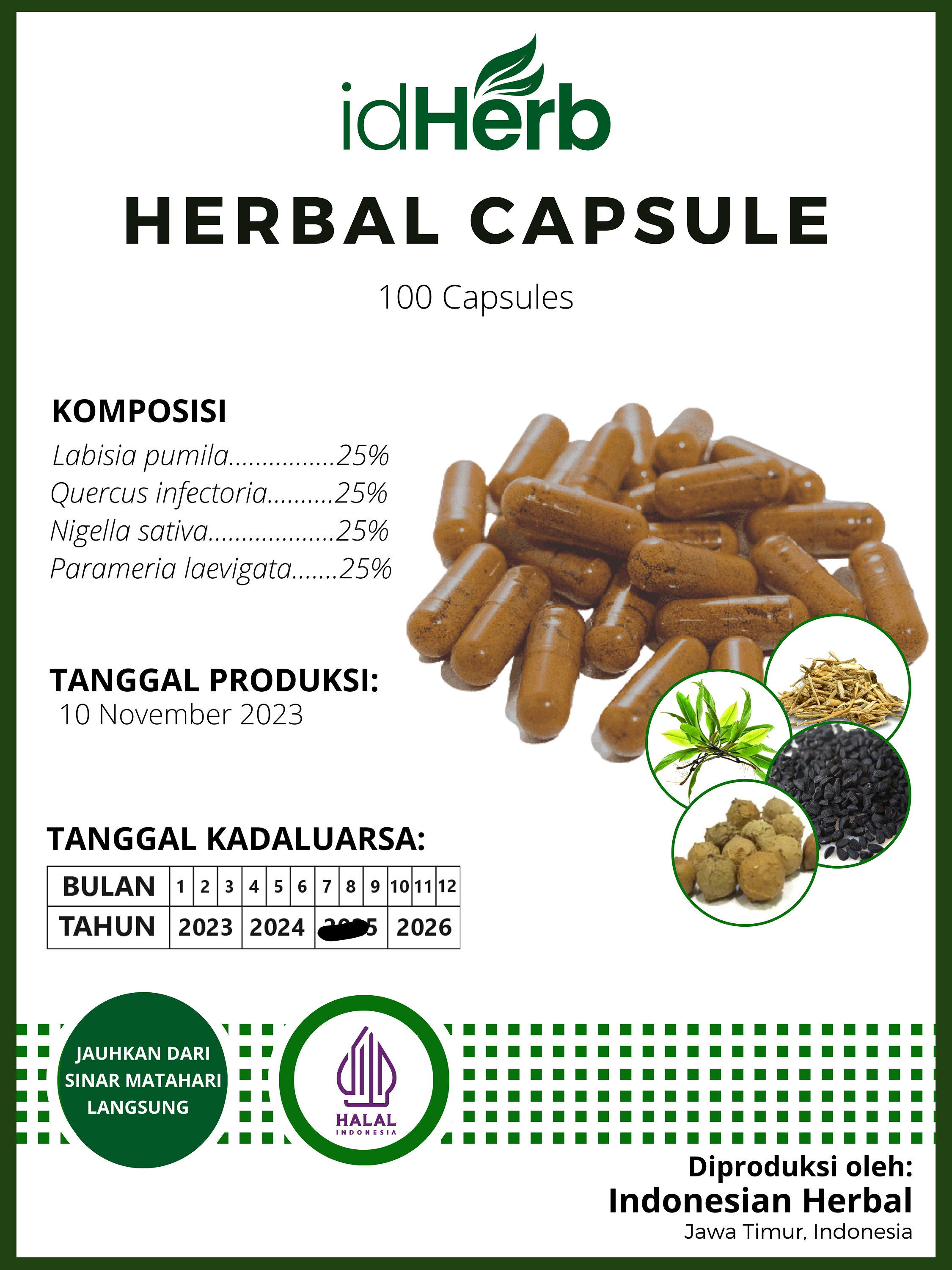 MIXTURES CAPSULES Mixtures of Oak Galls Kacip Fatimah Parameriae Cortex ...