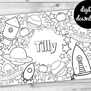 Kids Space DIGITAL Colouring Placemat. Wedding Activity Sheet. Wedding ...
