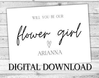 Flower Girl Proposal DIGITAL Card. Will You Be Our Flower Girl ...