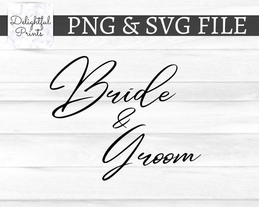 Bride and Groom PNG and SVG Monogram. Love. Marriage. Digital Wedding ...
