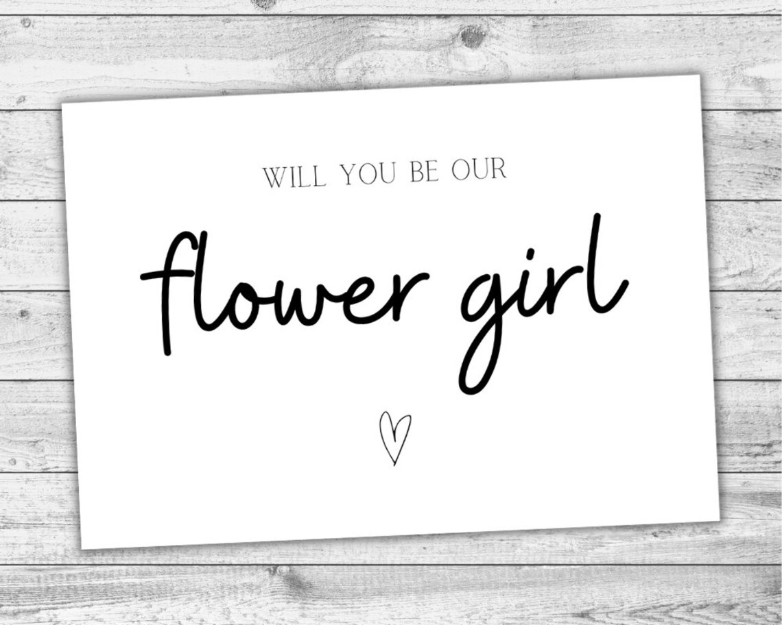 Flower Girl Proposal DIGITAL Card. Will You Be Our Flower Girl ...