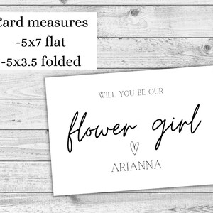 Personalised Flower Girl Proposal DIGITAL Card. Will You Be Our Flower ...