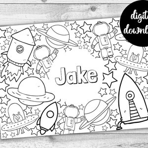 Kids Space DIGITAL Colouring Placemat. Wedding Activity Sheet. Wedding ...
