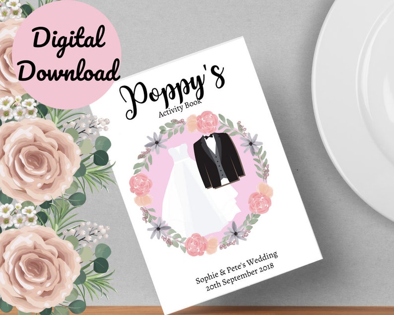 Digital Wedding Colouring Loose Sheets. Kids Personalised A4 | Etsy