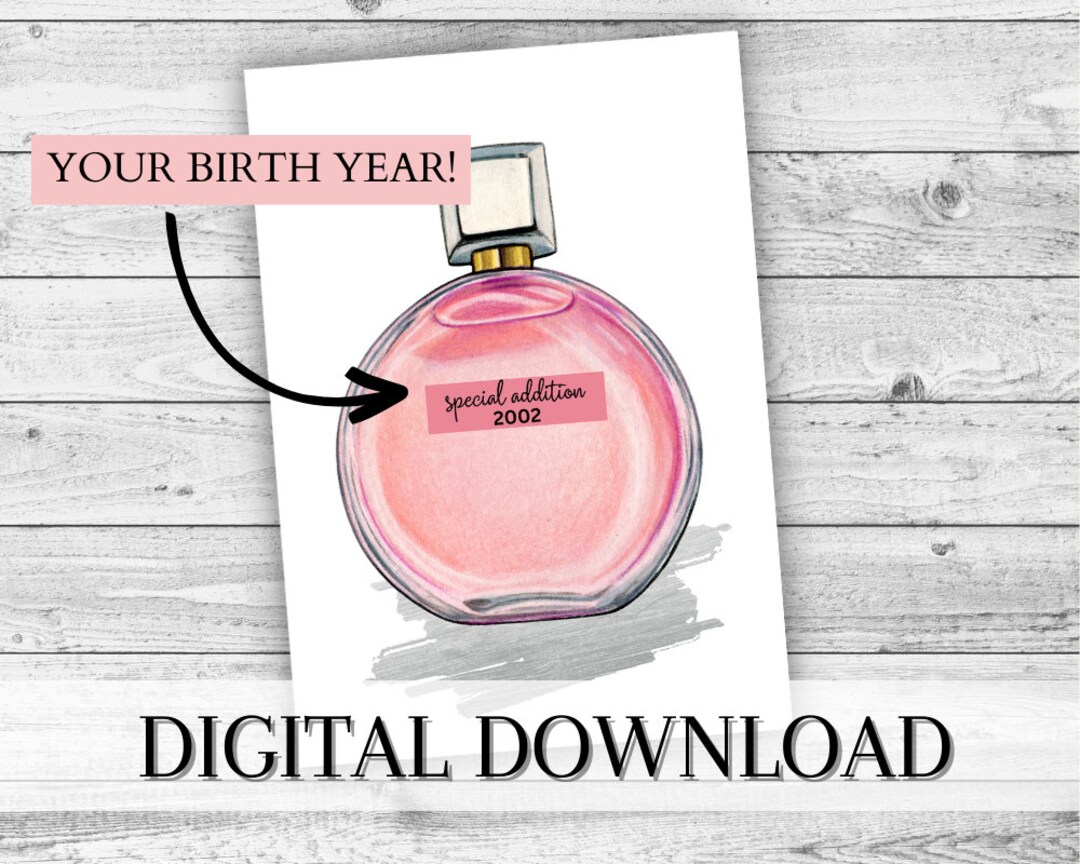 Personalised Perfume Bottle Print, Pink Teenage Girl Bedroom Decor ...