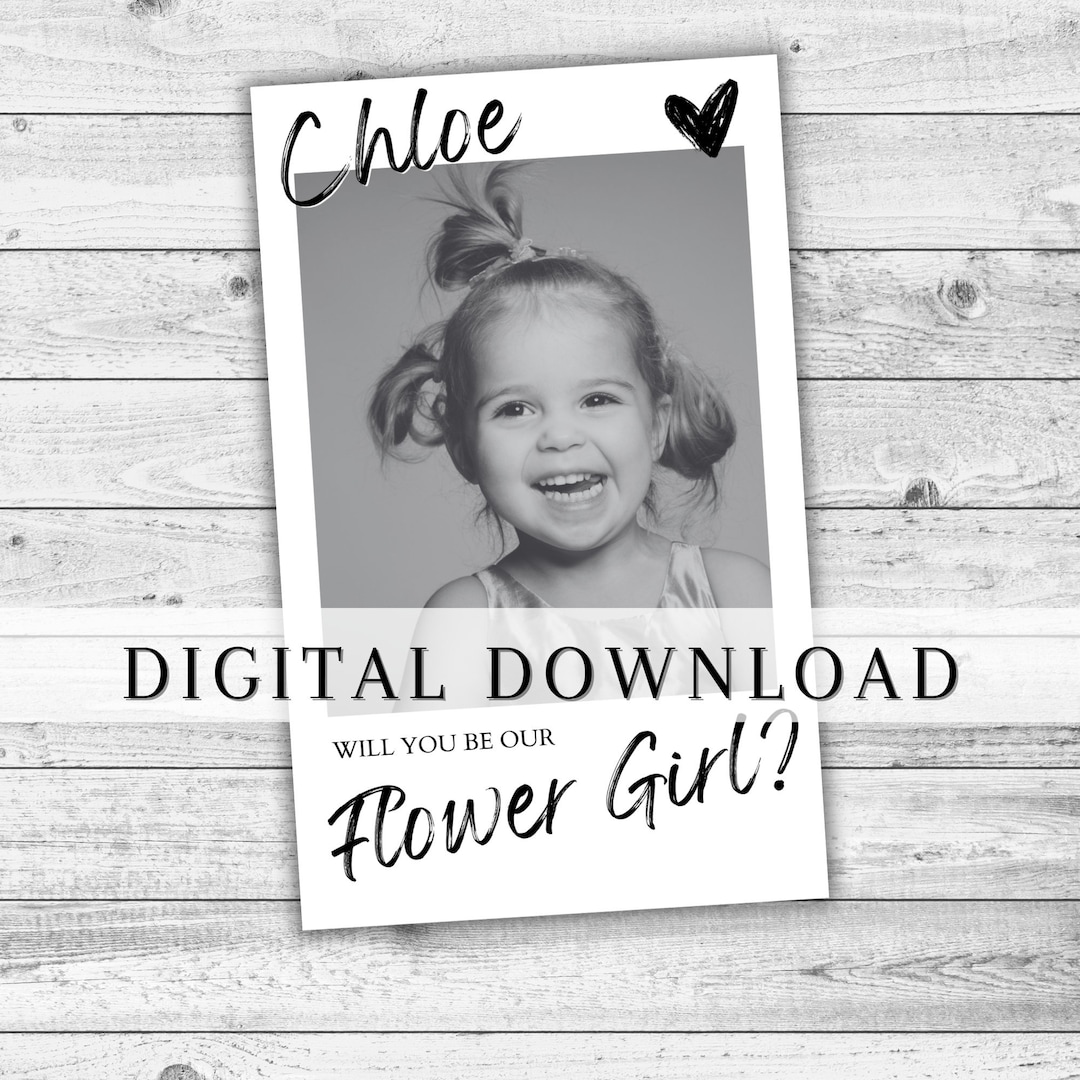 Flower Girl Proposal DIGITAL Card. Will You Be Our Flower Girl ...