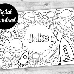 Kids Space DIGITAL Colouring Placemat. Wedding Activity Sheet. Wedding ...