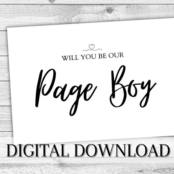 Wedding Page Boy - Etsy