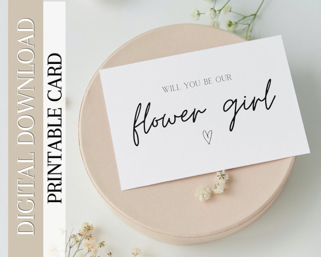 Ask Flower Girl Proposal DIGITAL Card. Will You Be Our Flower Girl ...